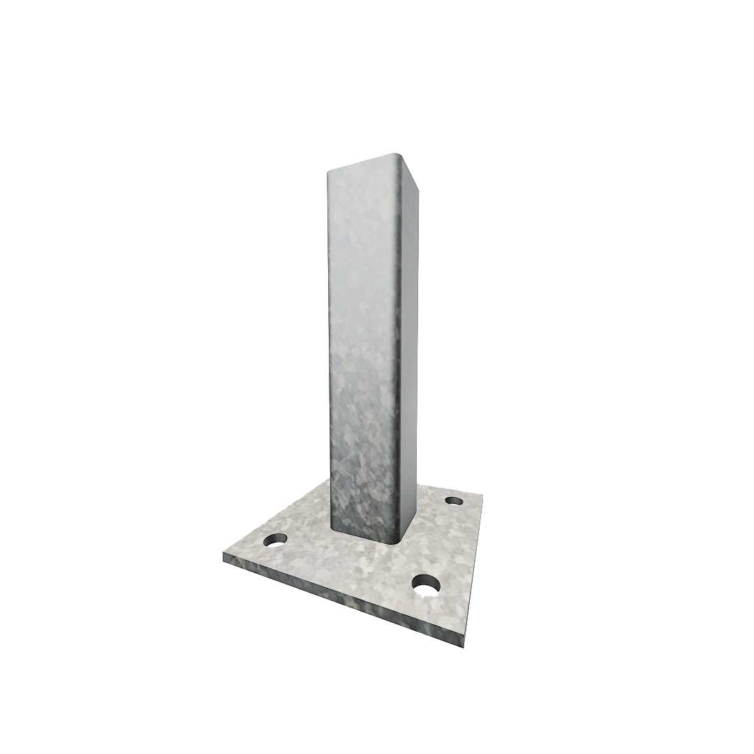 75 x 75 SHS Base Plate 75mm - 4 hole - Mod Sheds Australia